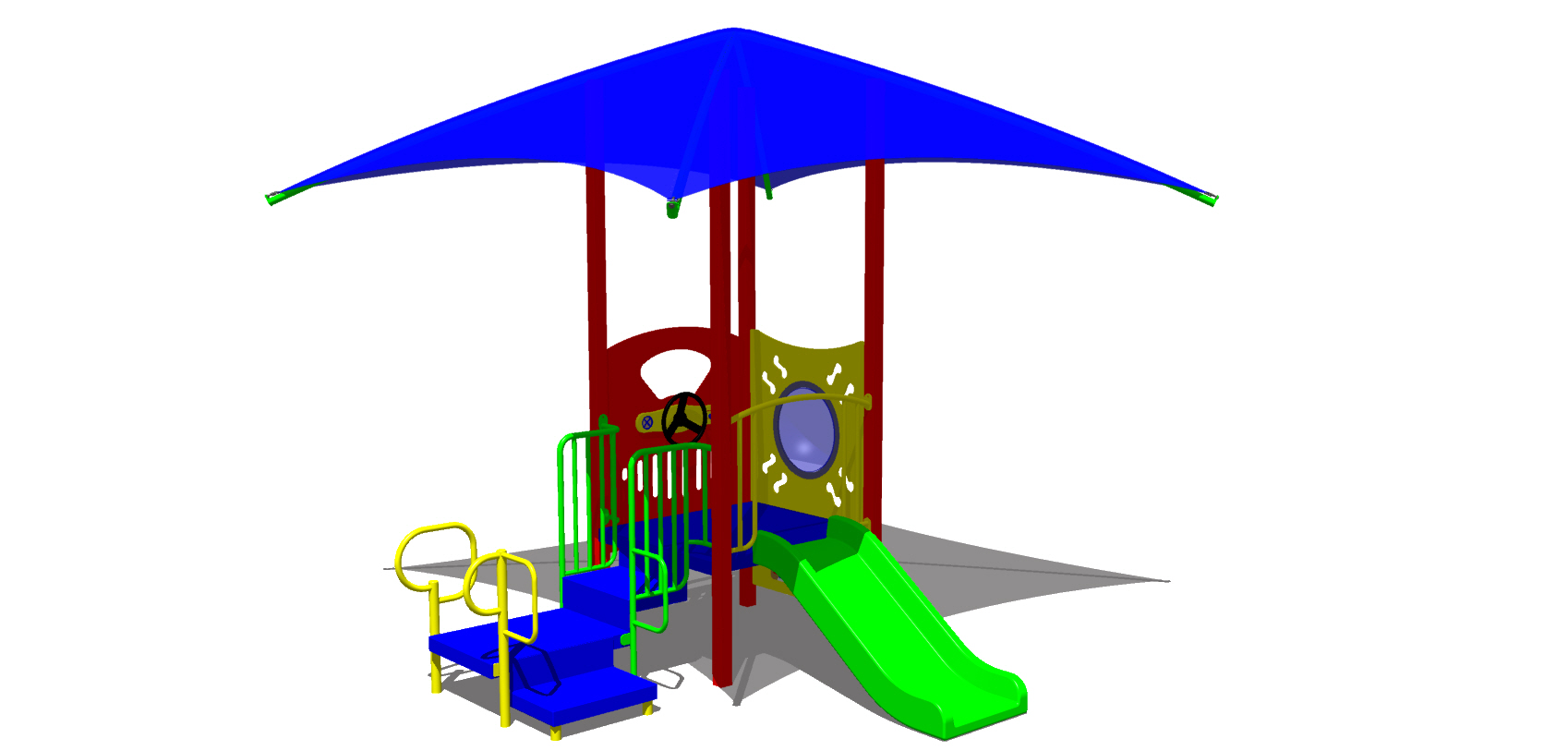Toddler Unit With Shade Commercial Playground Equipment Toddler Unit With Shade Commercial Playground Equipment